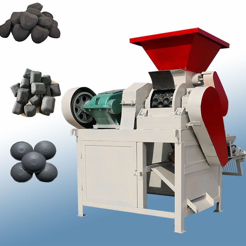 Rollers press coal charcoal ball briquettes making machine for sale