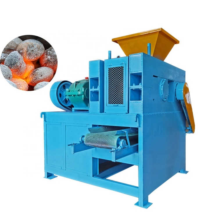 Rollers press coal charcoal ball briquettes making machine for sale